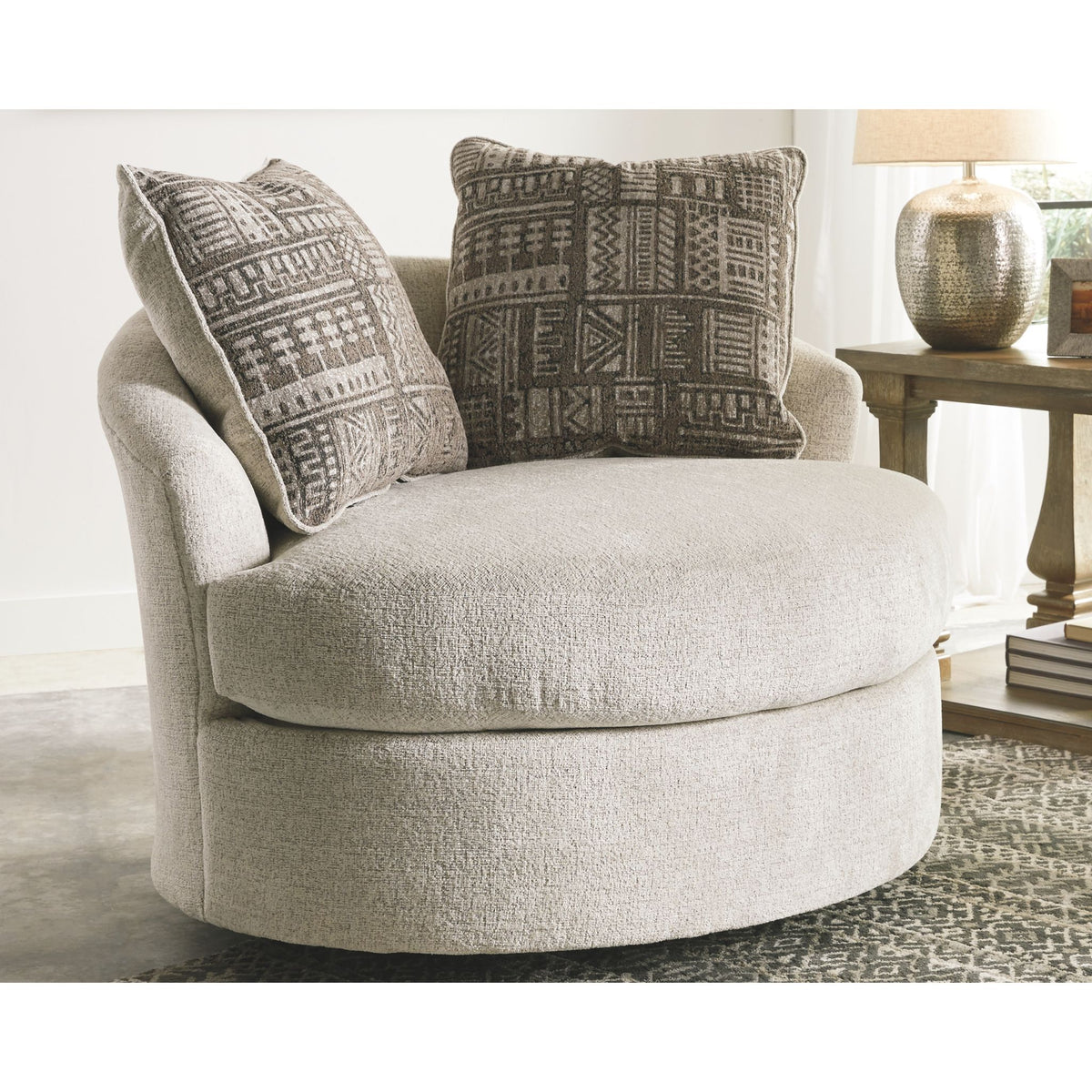 Soletren Swivel Chair - Stone| Circle M Furniture Ltd.
